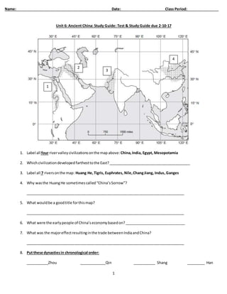 Unit 6 china study guide | PDF