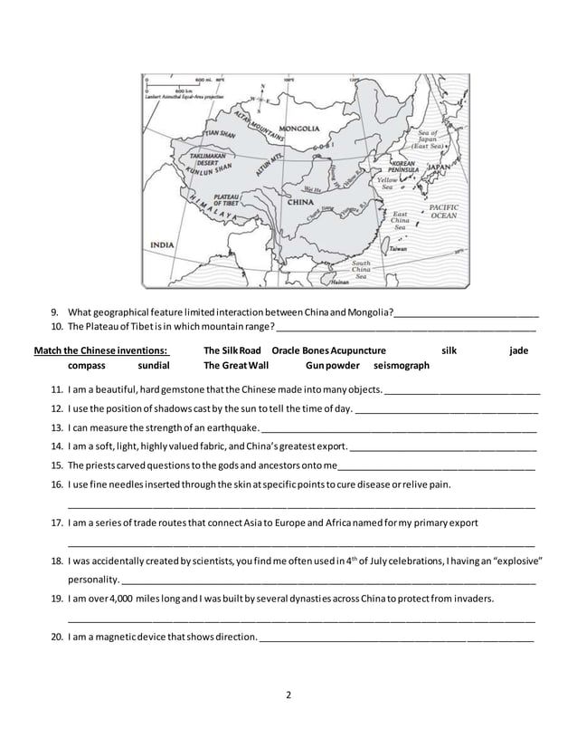 Unit 6 china study guide | PDF