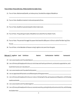 Unit 6 china study guide | PDF