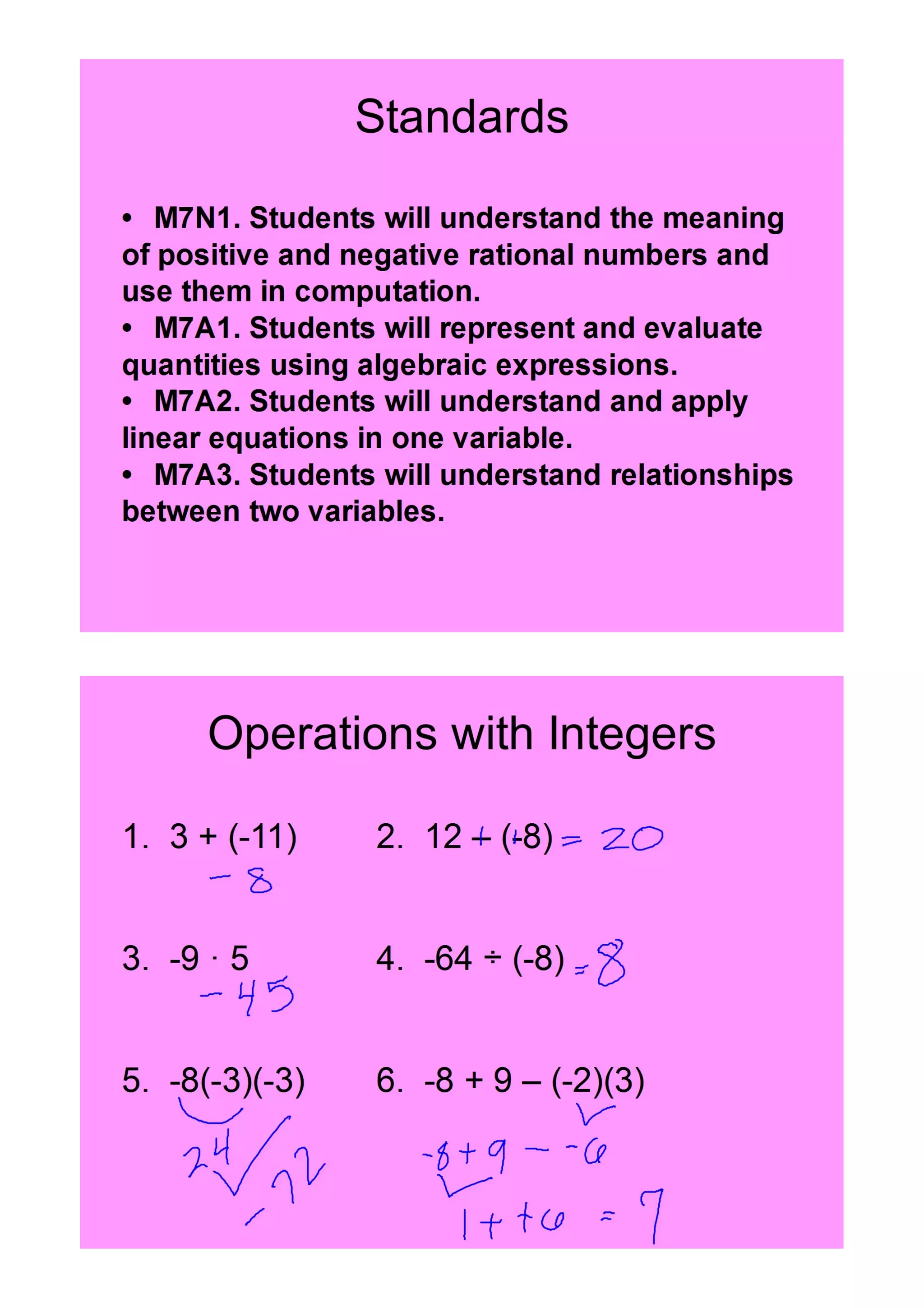 1/24 - Algebra Review | PDF