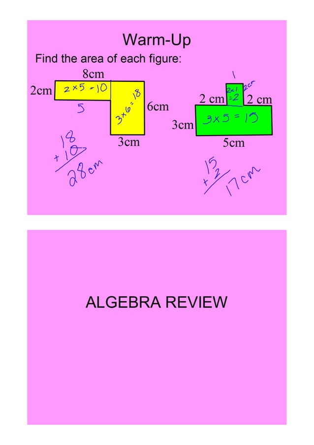 1/24 - Algebra Review | PDF