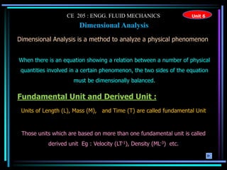 Unit 6 Dimensional Analysis.pdf Unit 5 Open Channel flow | PDF