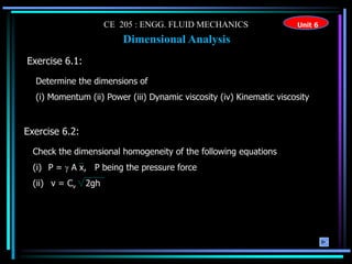 Unit 6 Dimensional Analysis.pdf Unit 5 Open Channel flow | PDF