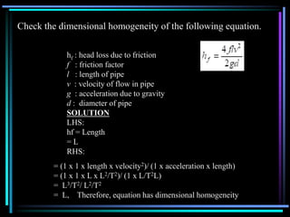 Unit 6 Dimensional Analysis.pdf Unit 5 Open Channel flow | PDF