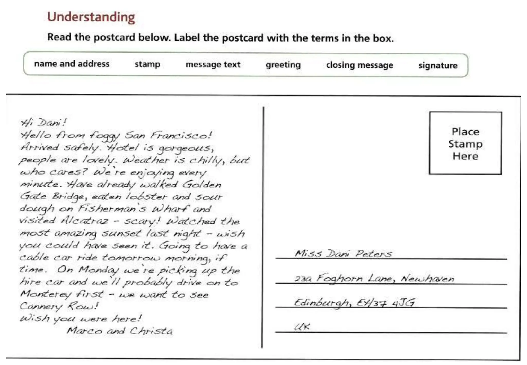 Unit 6 English for life Writing (Entry 3) - Postcards.pptx