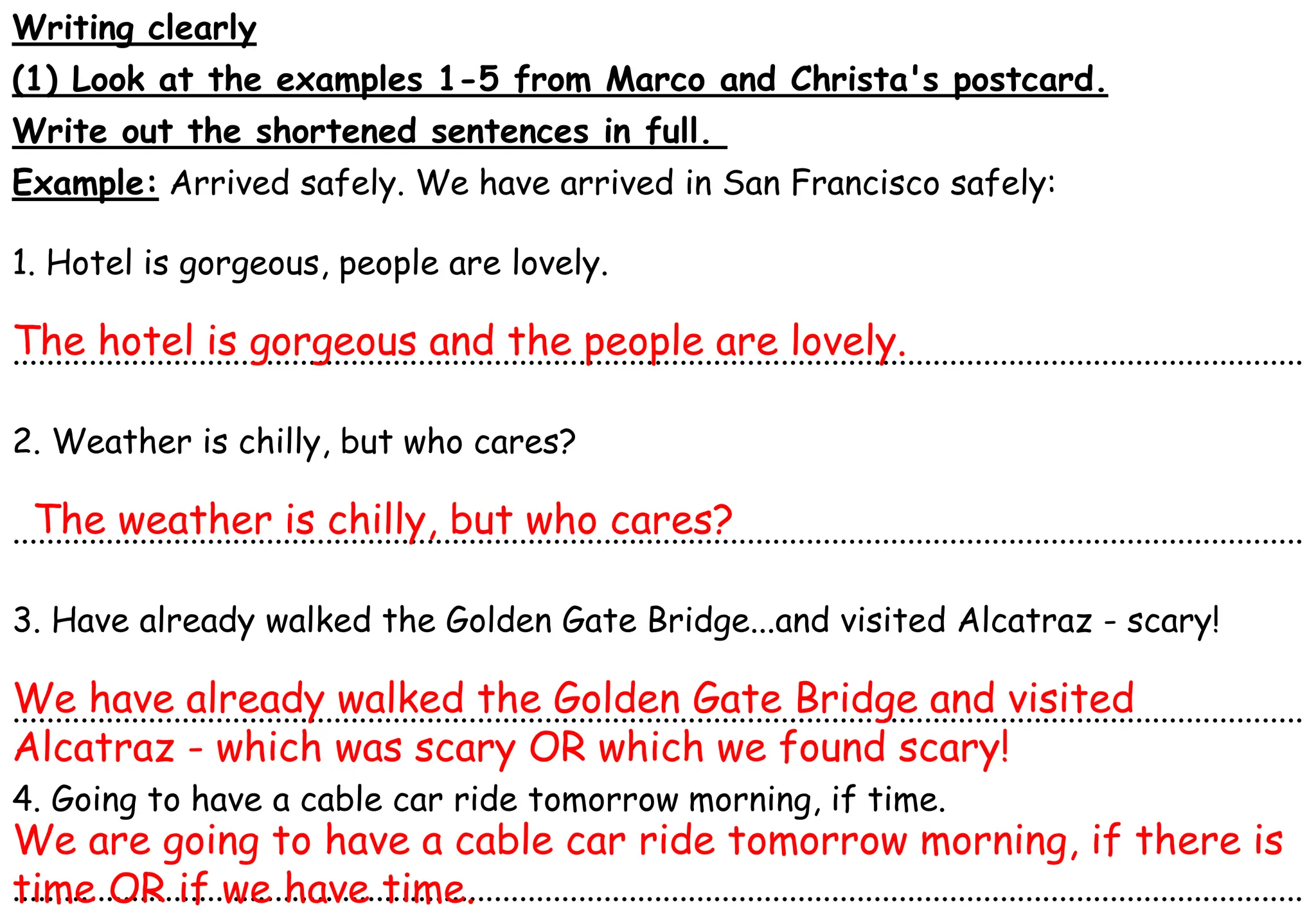 Unit 6 English for life Writing (Entry 3) - Postcards.pptx