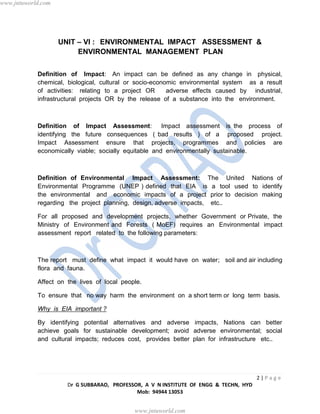 Unit 6 environmental_impact_assessment | PDF