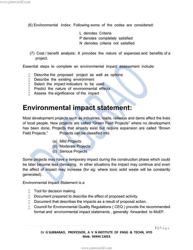 Unit 6 environmental_impact_assessment | PDF