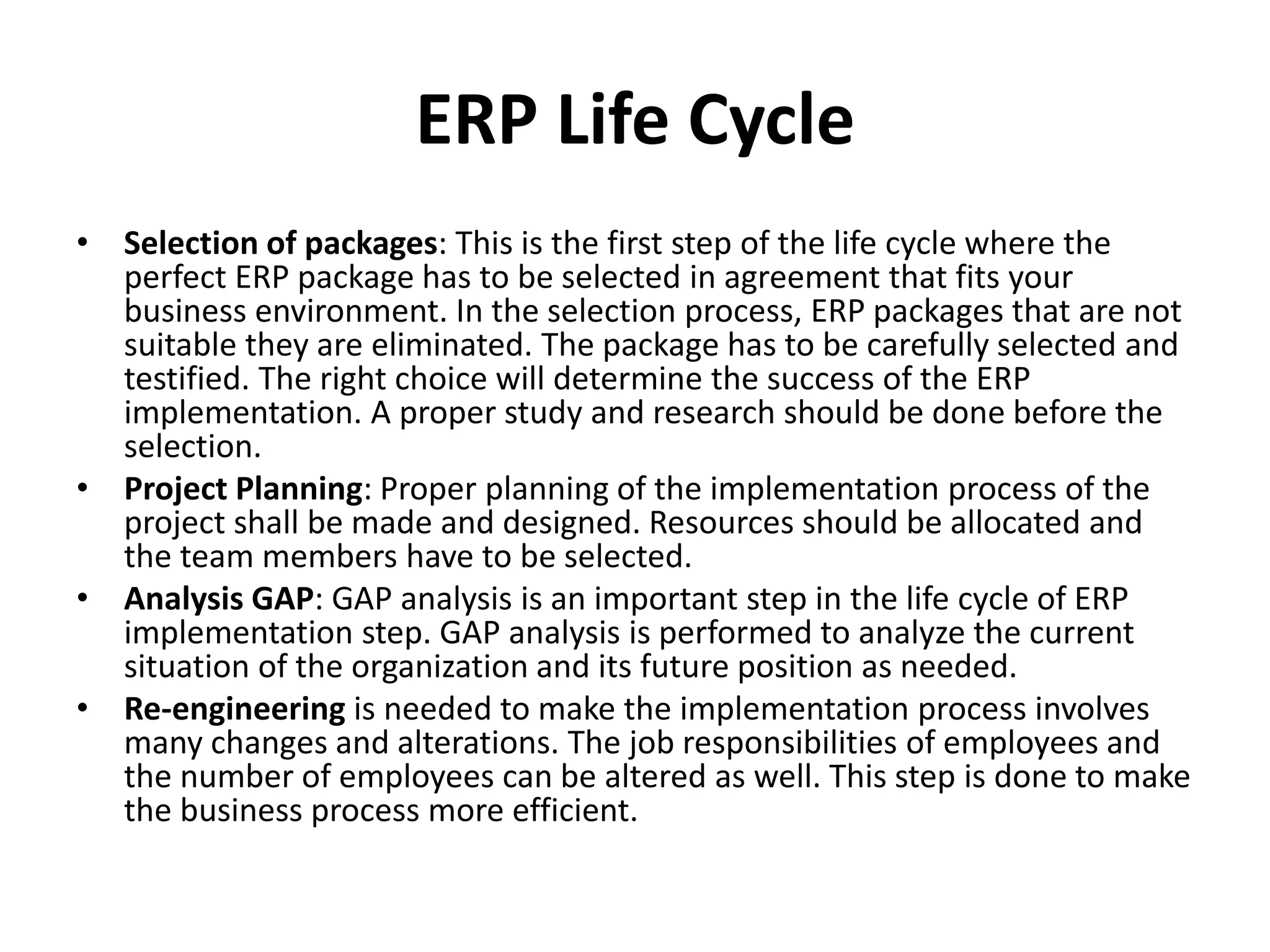 Unit 6 erp life cycle | PPT