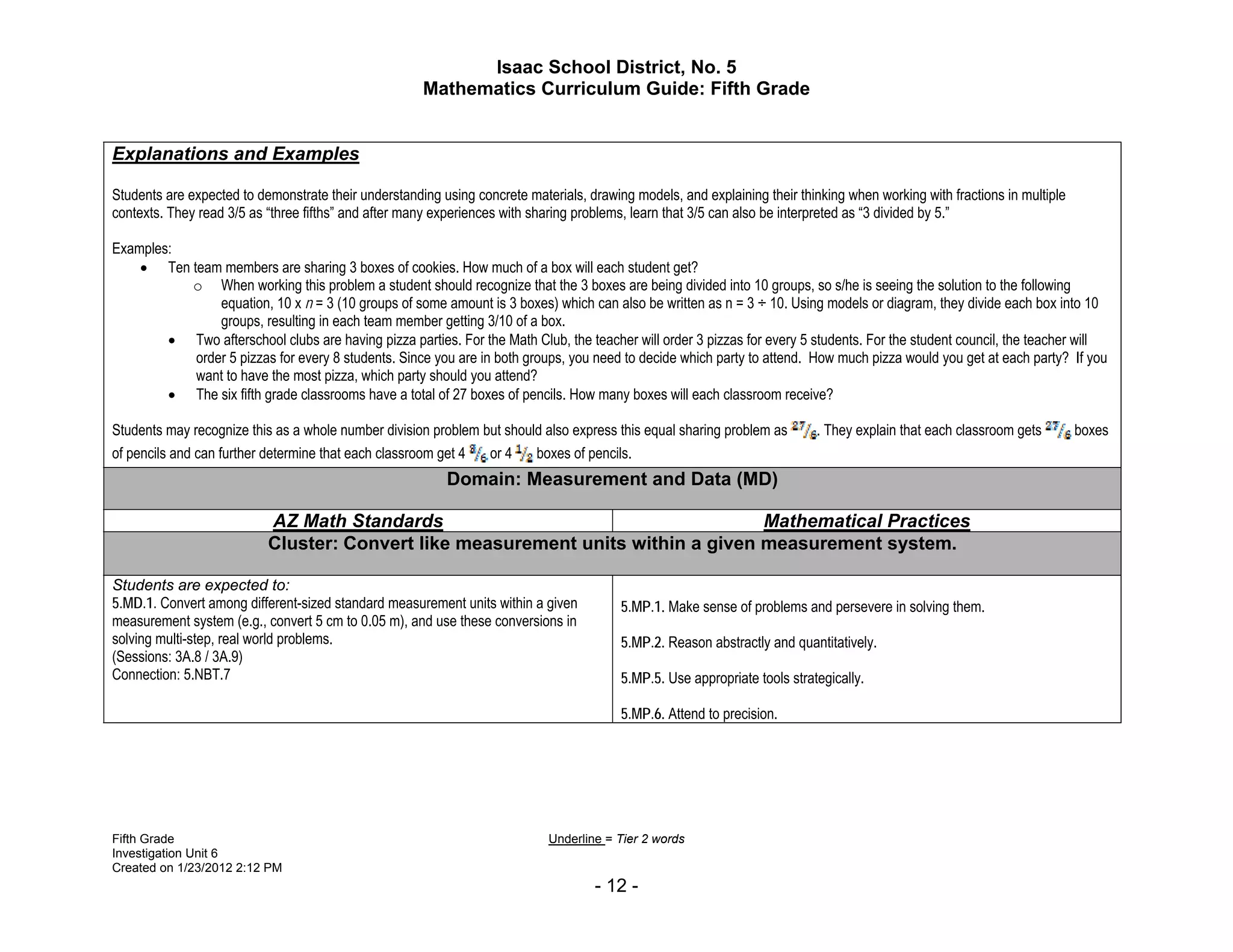 Unit 6 Fifth Grade cs 2012 2013 | PPT