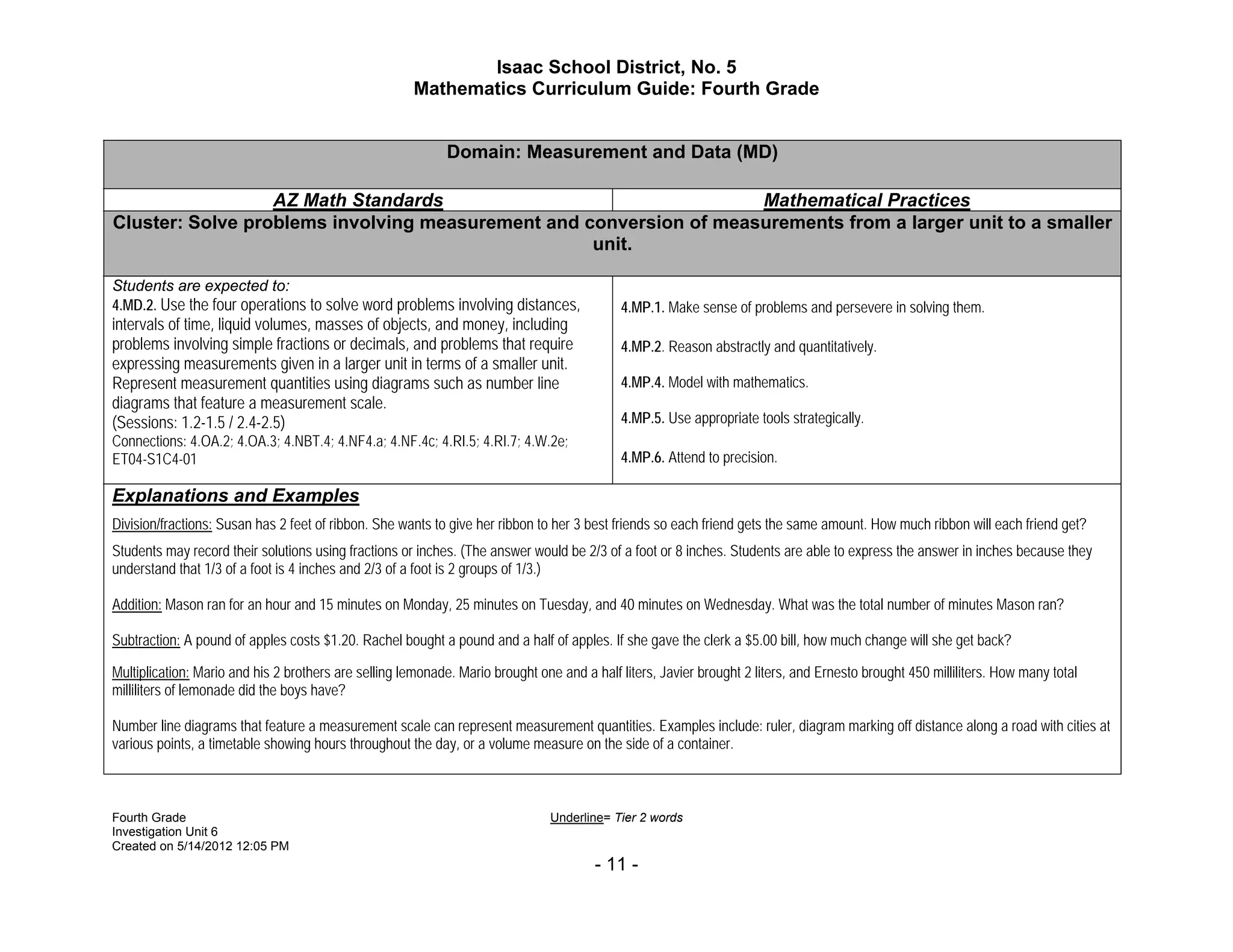 Unit 6 Fourth Grade 2012 2013 | PPT