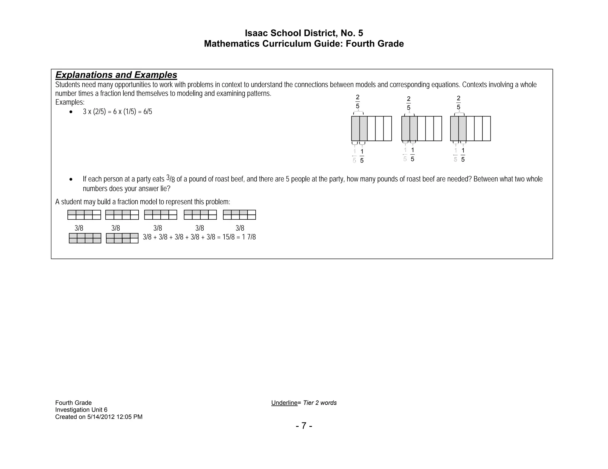 Unit 6 Fourth Grade 2012 2013 | PDF