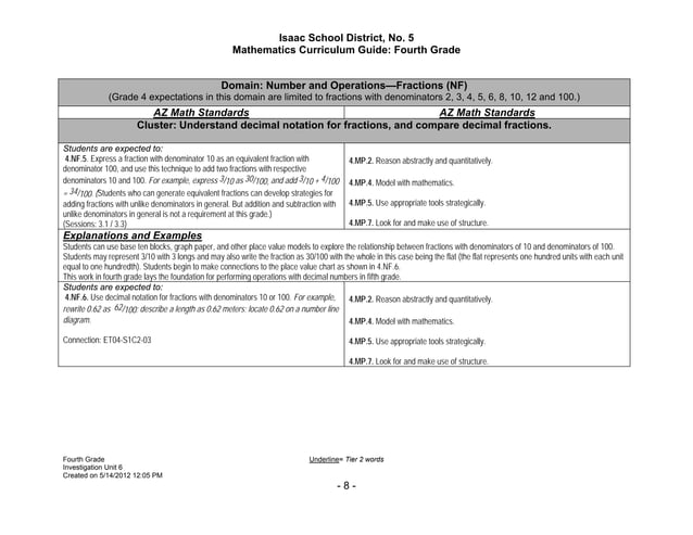 Unit 6 Fourth Grade 2012 2013 | PPT