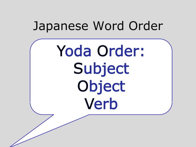 Japanese Word Order and the Particle (w)o | PPT