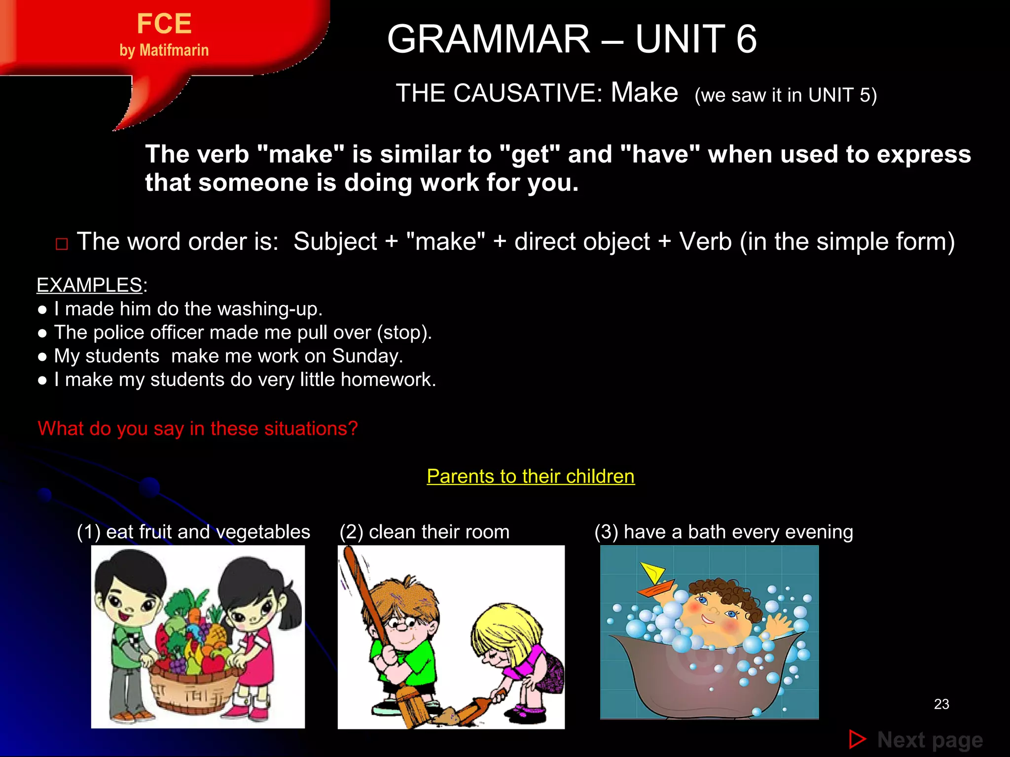 Unit 6 Grammar Contents | PPT | Education