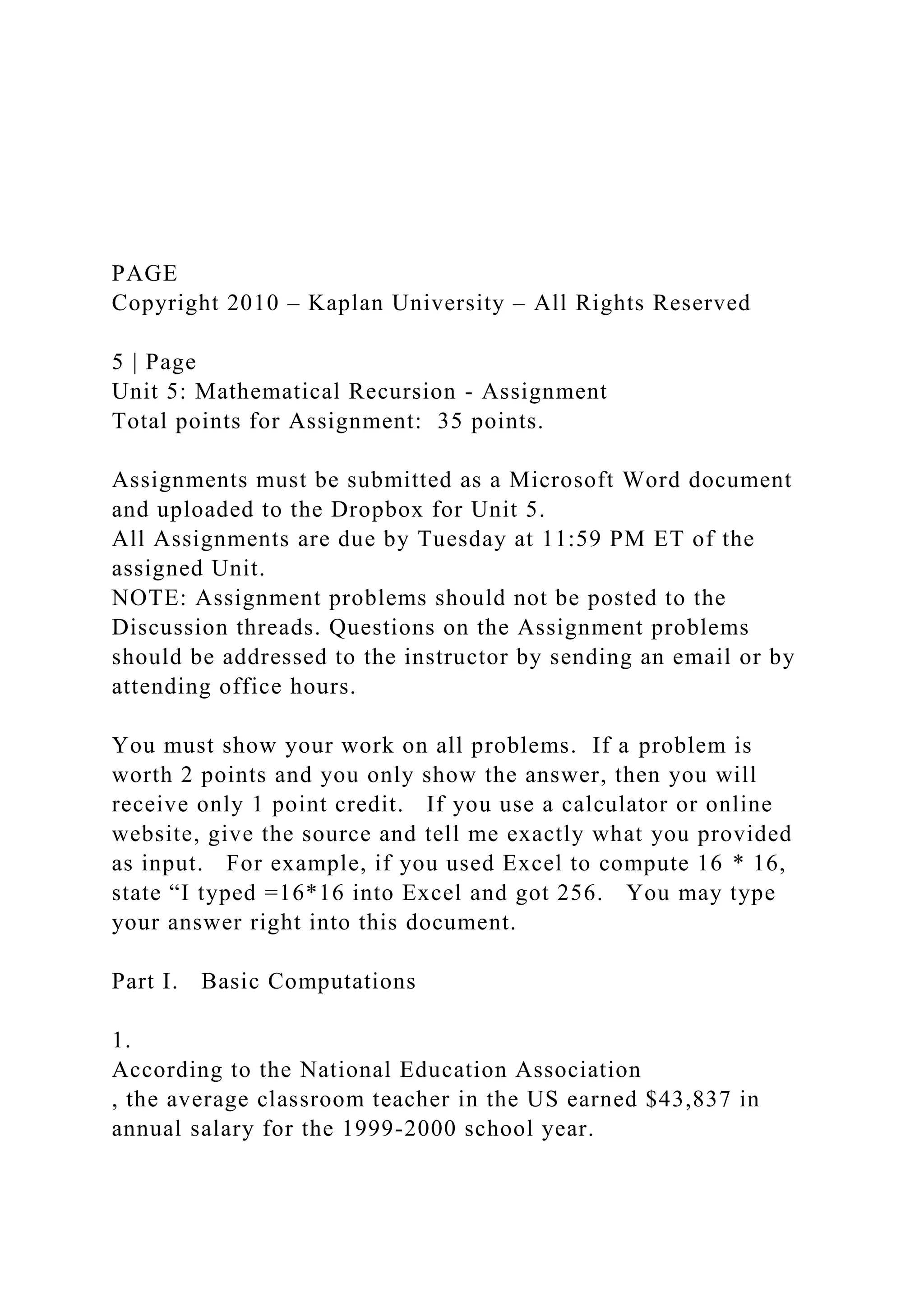 Unit 6 Graph Theory - AssignmentTotal points for Assignment 35 .docx
