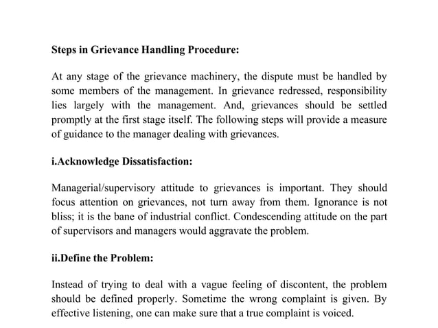 HRM: Grievance , sources of grievance, and its Handling Methods | PPTX ...