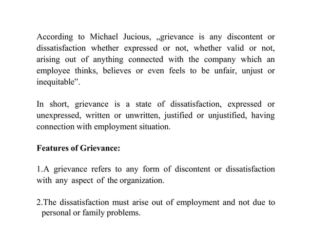 HRM: Grievance , sources of grievance, and its Handling Methods | PPTX ...