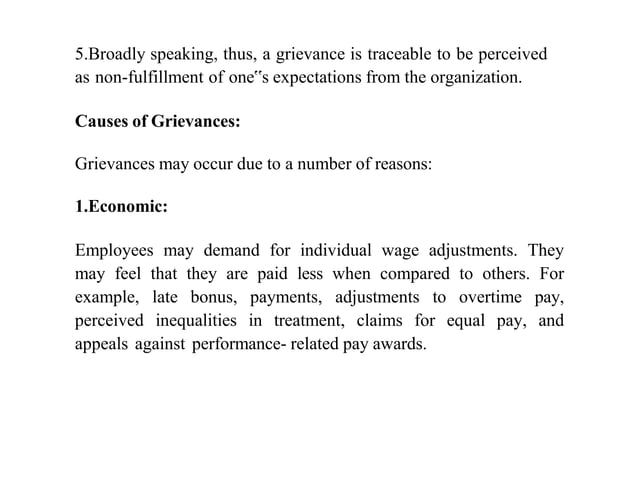 HRM: Grievance , sources of grievance, and its Handling Methods | PPTX ...