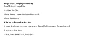 Unit 6 Image processing Libraries.[pptx] | PPT