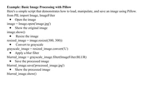 Unit 6 Image processing Libraries.[pptx] | PPTX