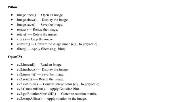 Unit 6 Image processing Libraries.[pptx] | PPT