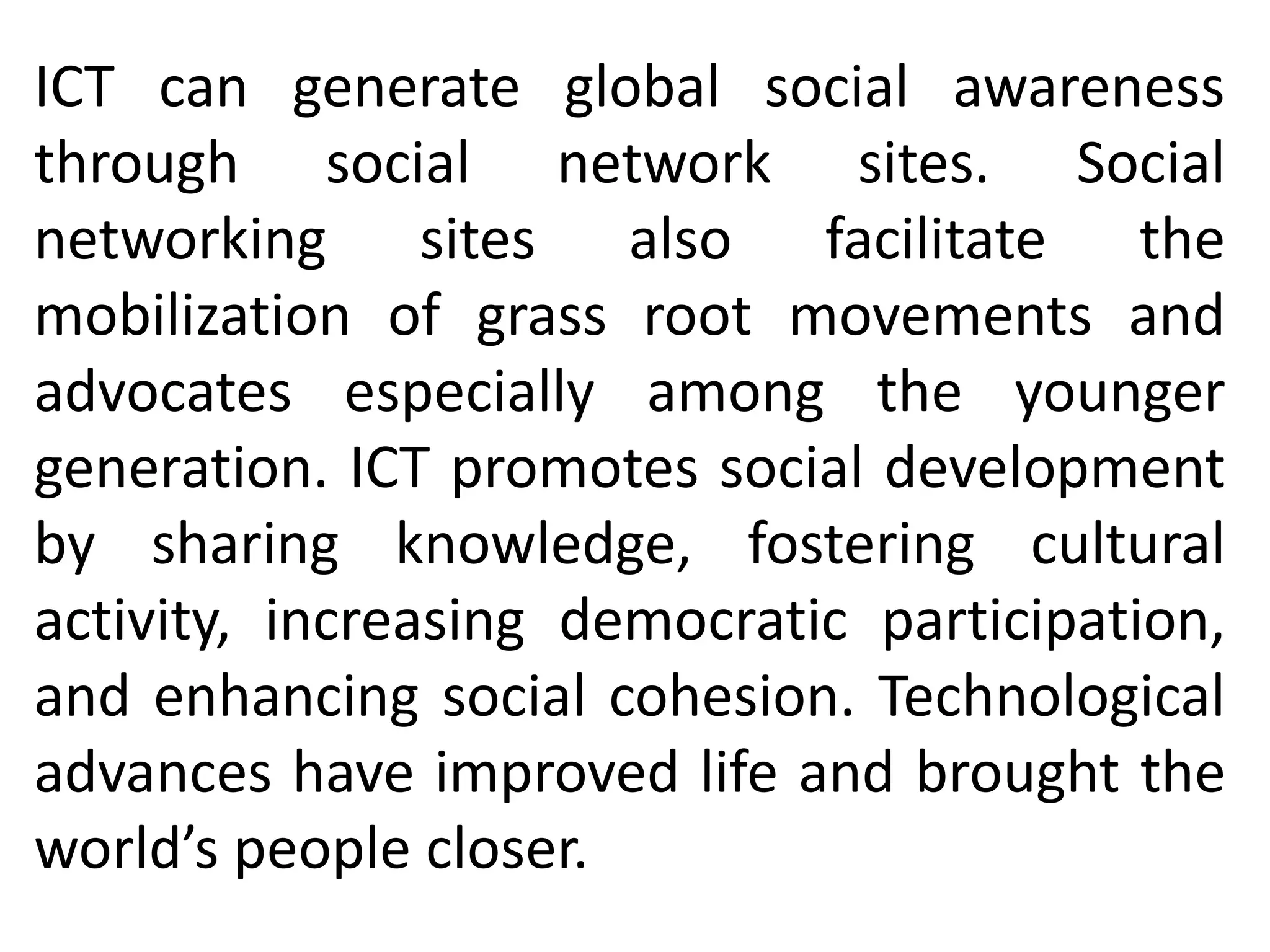 Trends, Network and Critical Thinking Unit 6 information communication ...