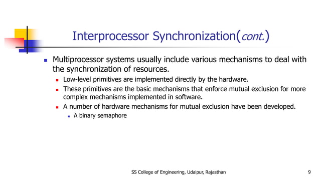 Unit 6 Inter Processor Communication And Synchronization Pptx Operating Systems Computer