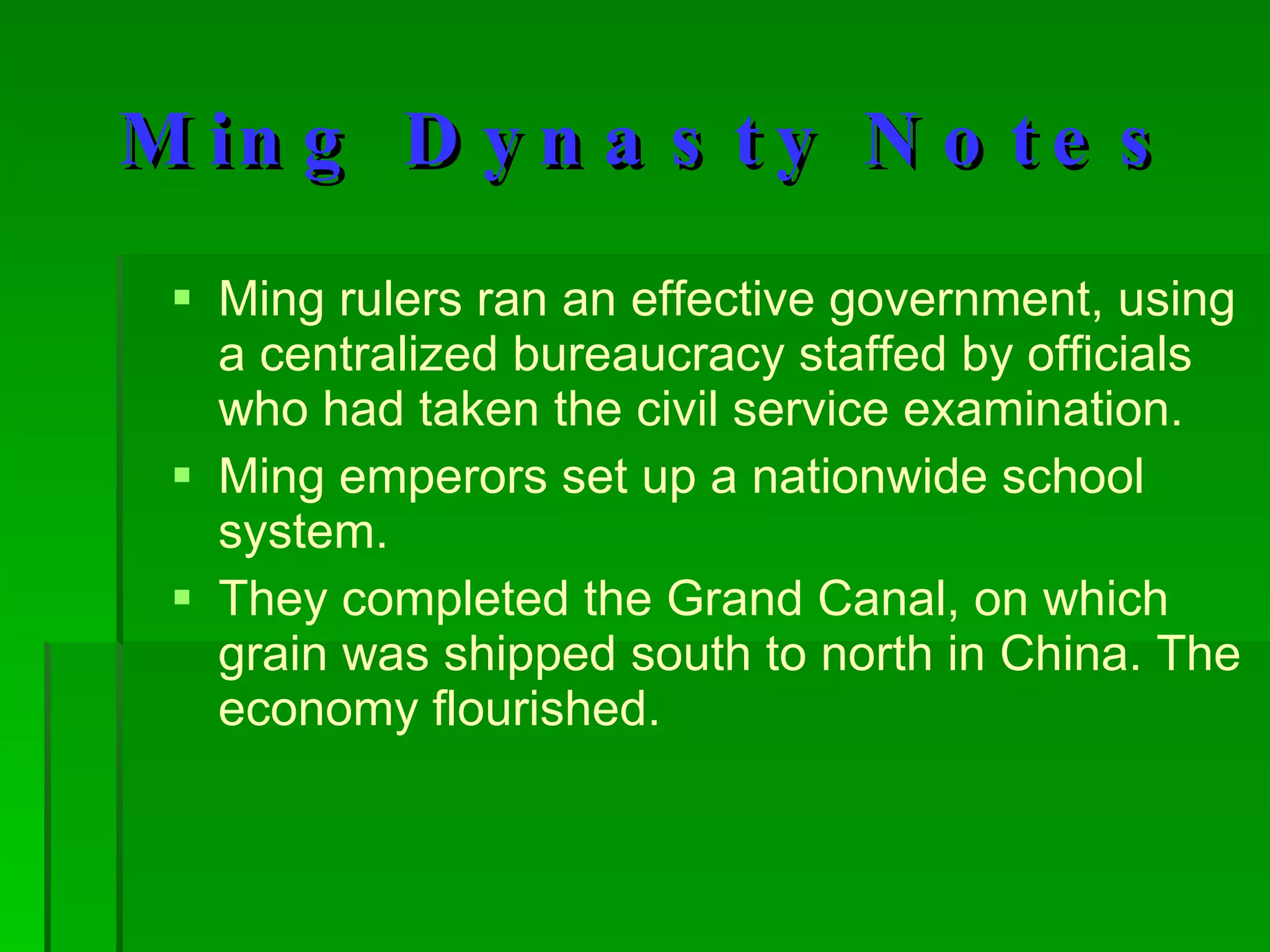 Unit 6 lesson 2 ming dynasty power point | PPT