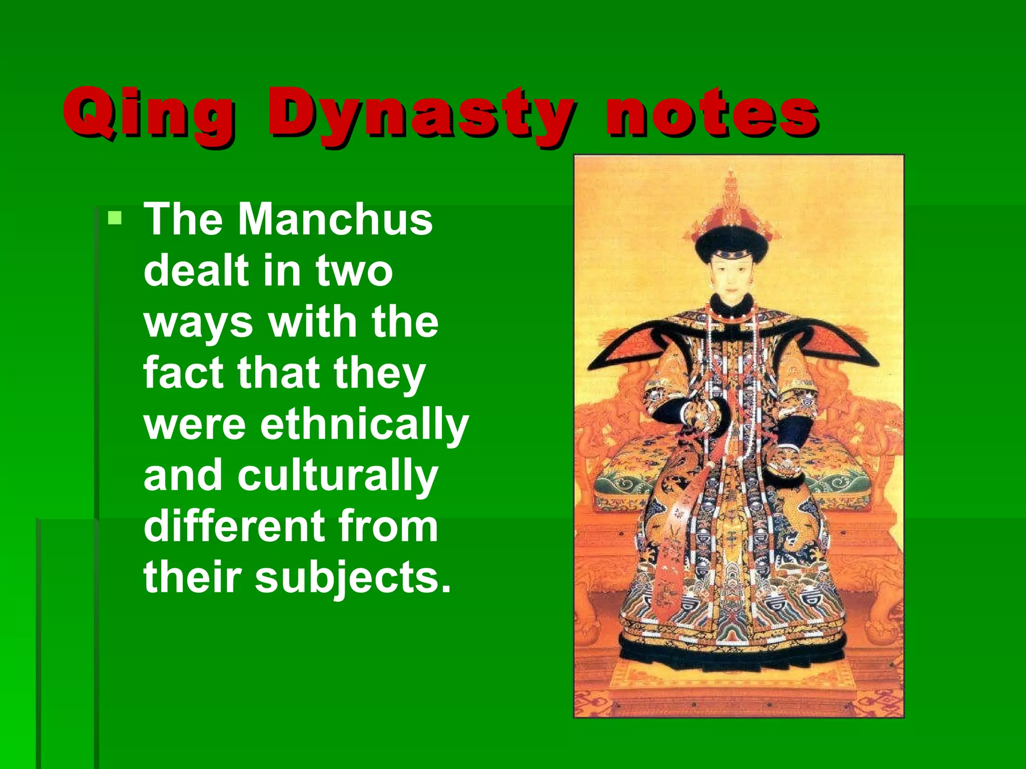 Unit 6 lesson 3 manchu dynasty power point | PPT