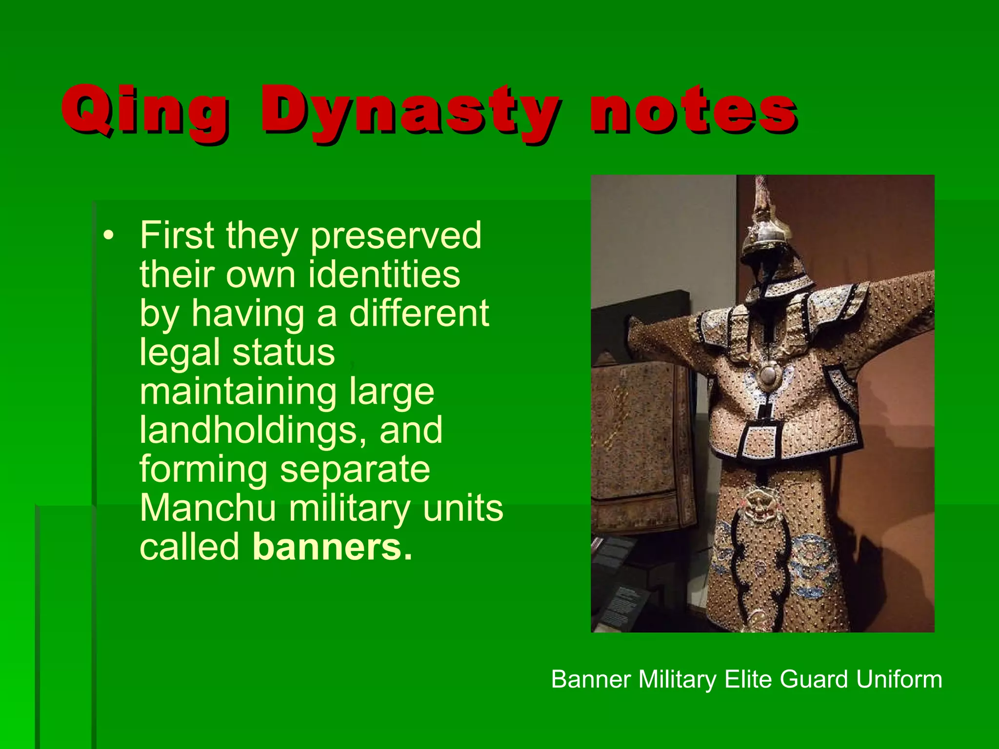 Unit 6 lesson 3 manchu dynasty power point | PPT