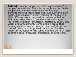 Hemrick Unit 6 lessons overview folktales, fables, | PPTX