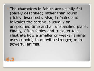 Hemrick Unit 6 lessons overview folktales, fables, | PPTX