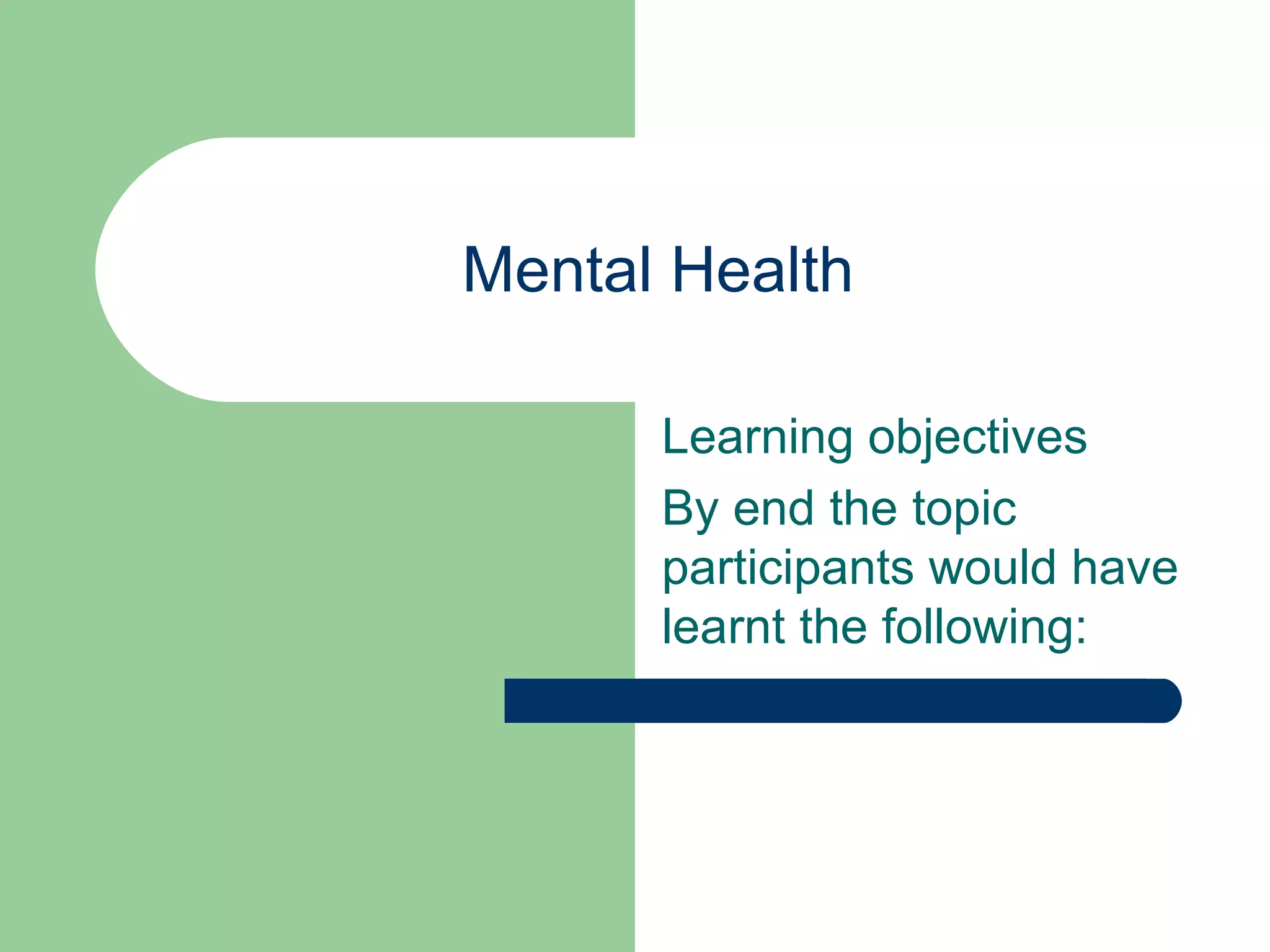 Unit 6 mental health | PPT