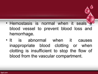 Unit 6 Part 1 Disorders of the blood Hemostasis & Anemias (2).ppt