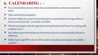 Unit 6 part c plastic processing | PPT