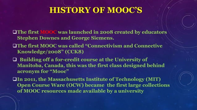 Mooc presentation | PPT