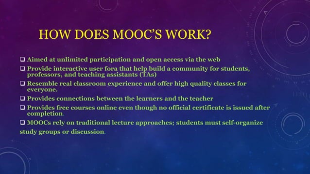 Mooc presentation | PPT