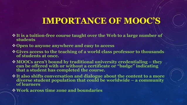 Mooc presentation | PPT