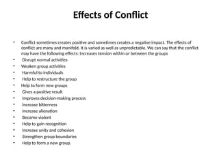 Principles of Management and conflict resolution | PPTX