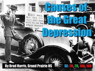 Unit 6 powerpoint #2 (the great depression causes of the great ...