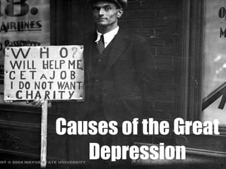Unit 6 powerpoint #2 (the great depression causes of the great ...