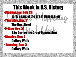 LIfe during the Great Depression | PPT