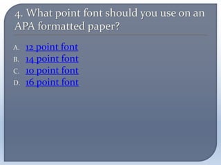 APA Pre-Assessment | PPTX