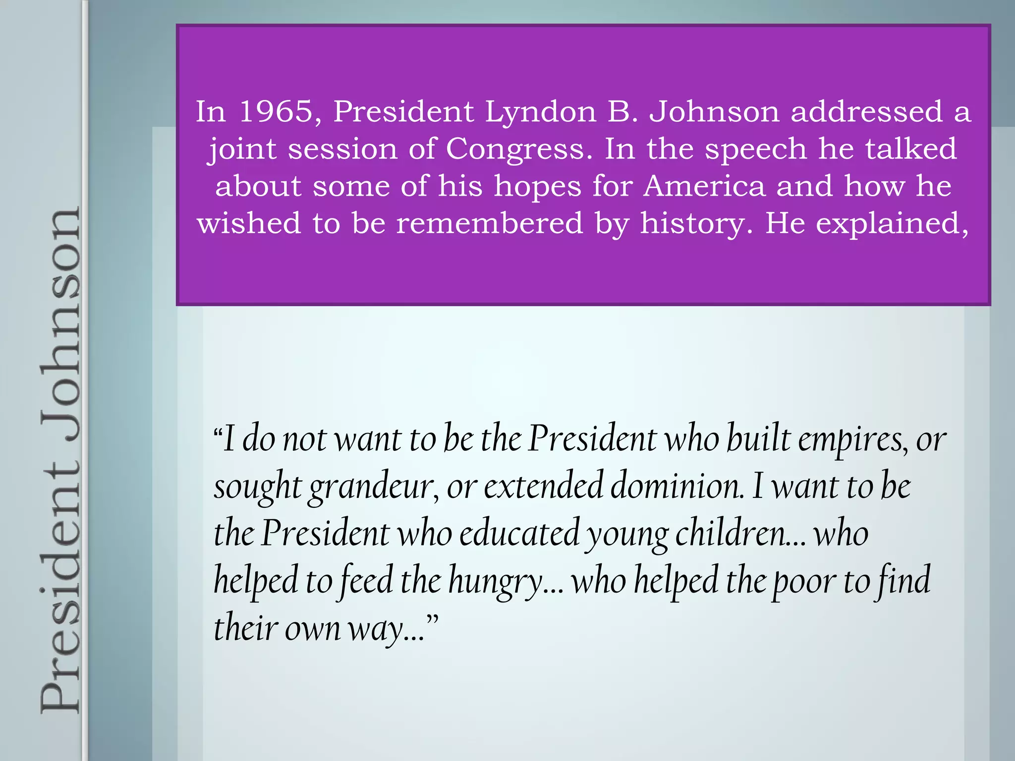 Unit 6 section 1 lesson 2 johnsons great society | PPT | Civic affairs ...