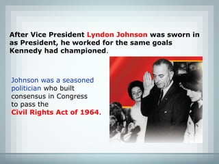 Unit 6 section 1 lesson 2 johnsons great society | PPT | Civic affairs ...