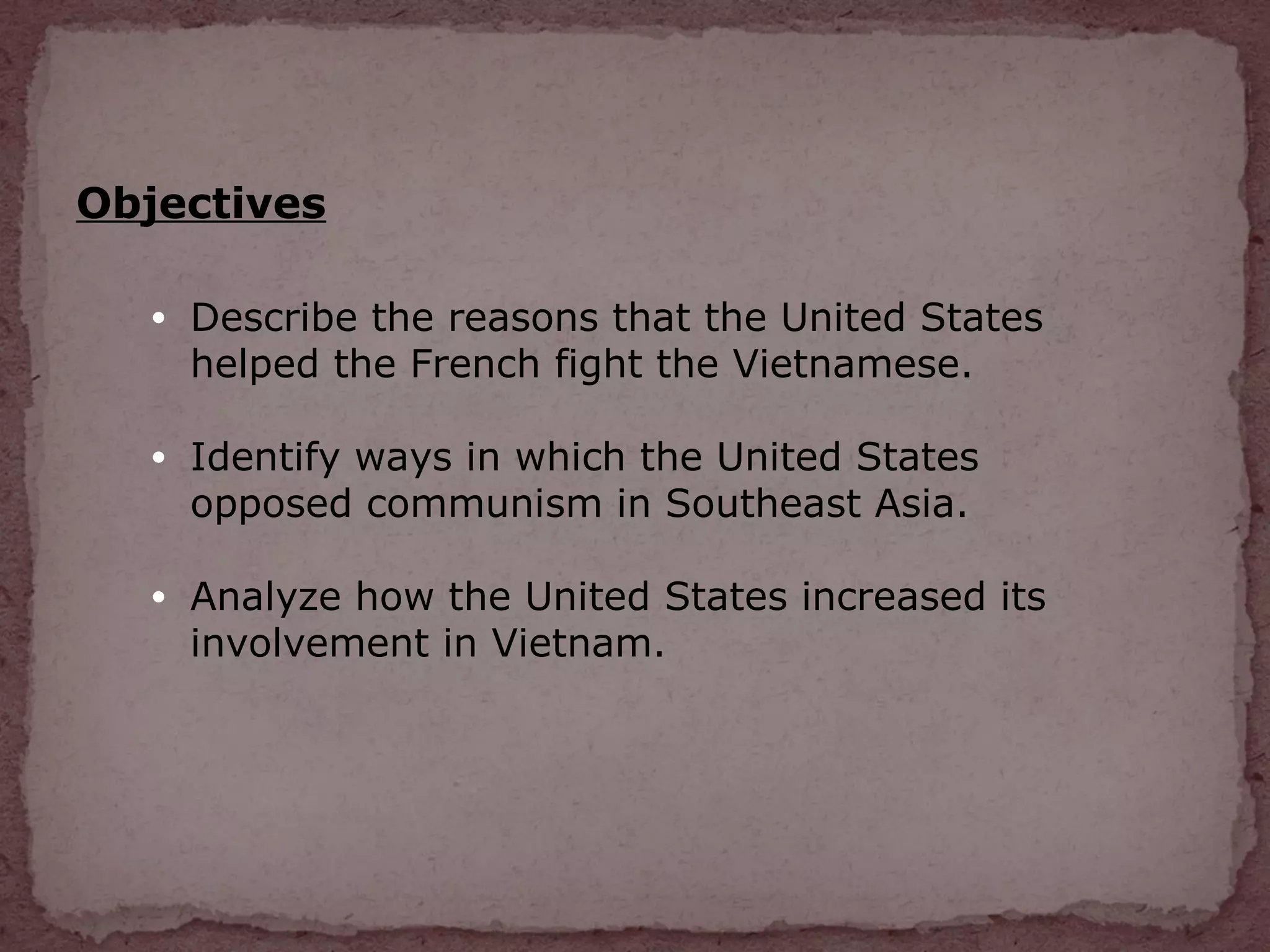 Unit 6 section 2 lesson 1 origins of the vietnam war | PPT