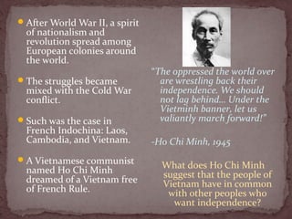 Unit 6 section 2 lesson 1 origins of the vietnam war | PPT