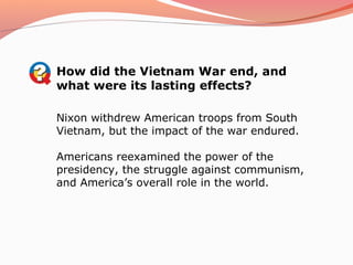 Unit 6 section 2 lesson 4 the wars end and impact-1 | PPT