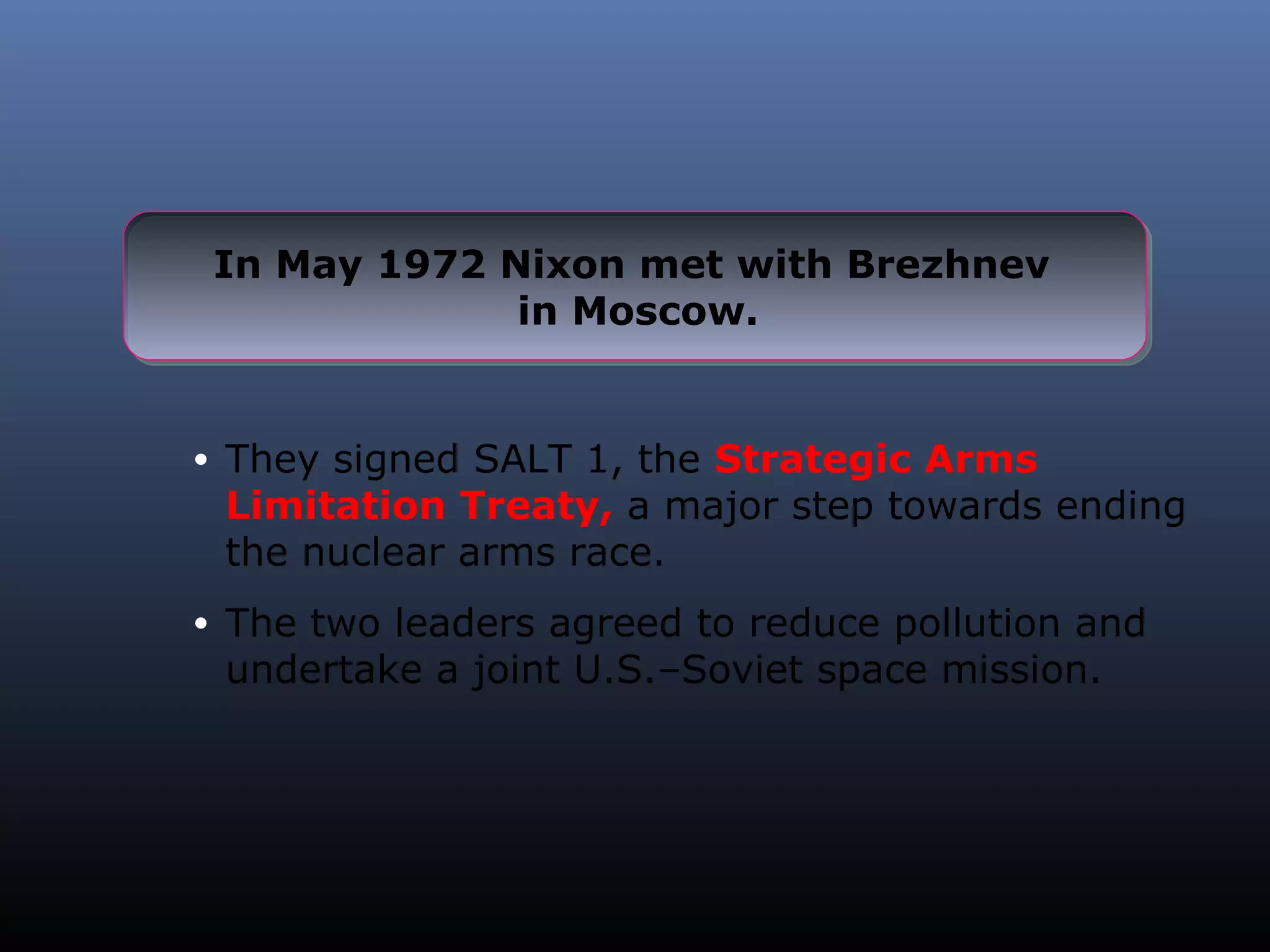 Unit 6 section 2 lesson 5 nixon and the cold war | PPT